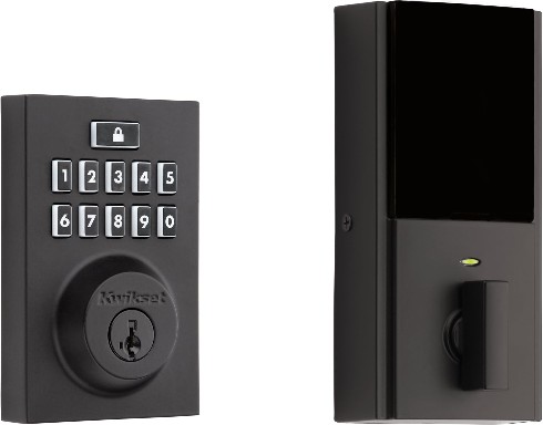 914 SmartCode Matte Black Smart Keypad Electronic Deadbolt Lock ft. SmartKey Security